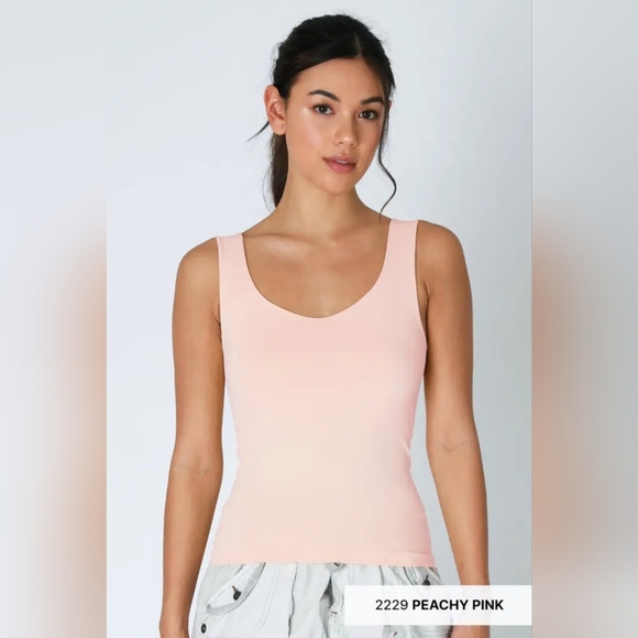 Nikibiki | Tops | 659 Nikibiki Clean Line Sweet Heart Tank Peachy Pink ...